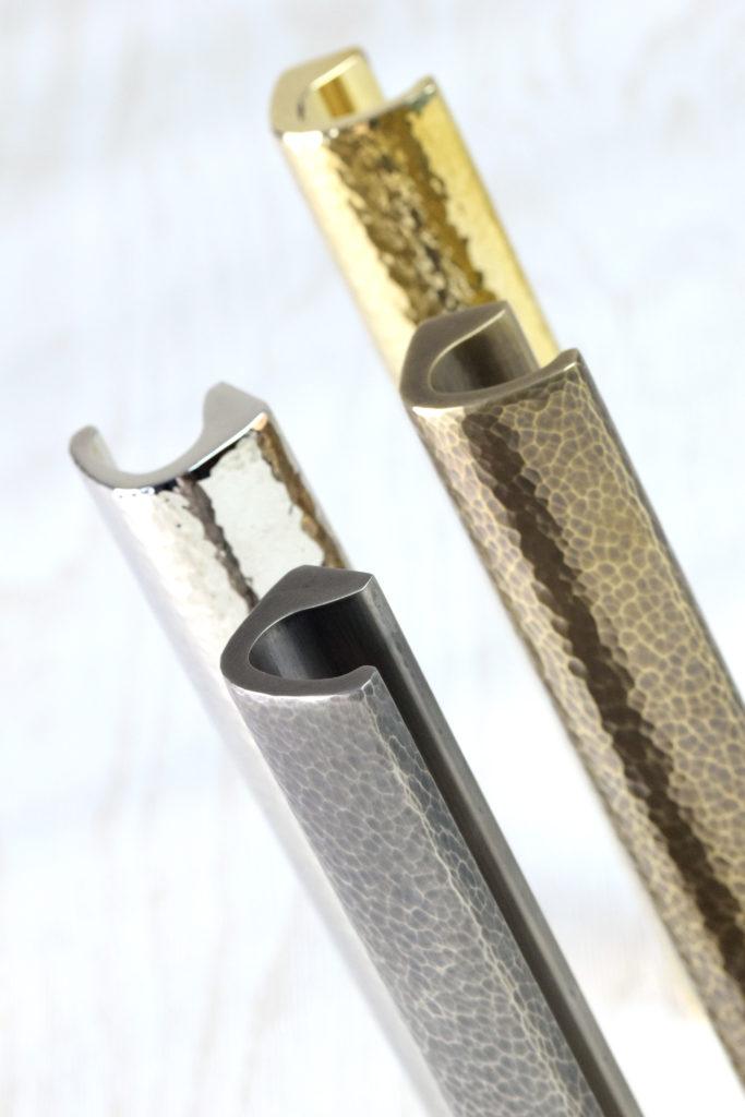 Echo Solid Hammered Cabinet Handle S1101_Polished Brass, Burnished Brass, Polished Brass ...