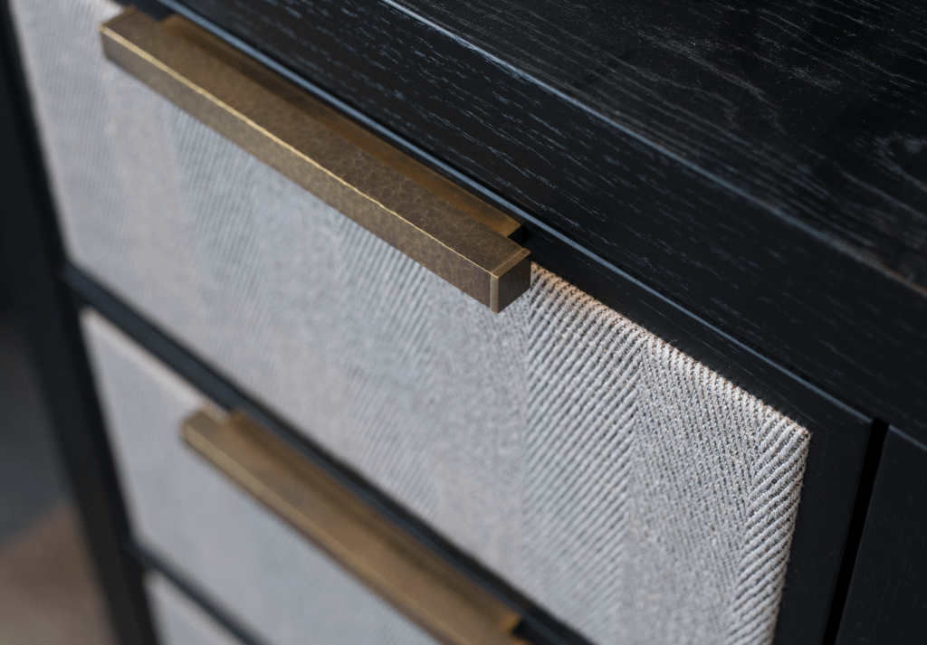 Ledge Solid Hammered Cabinet Handle HS2154_Burnished Brass _Panoramic (1) - Turnstyle Designs