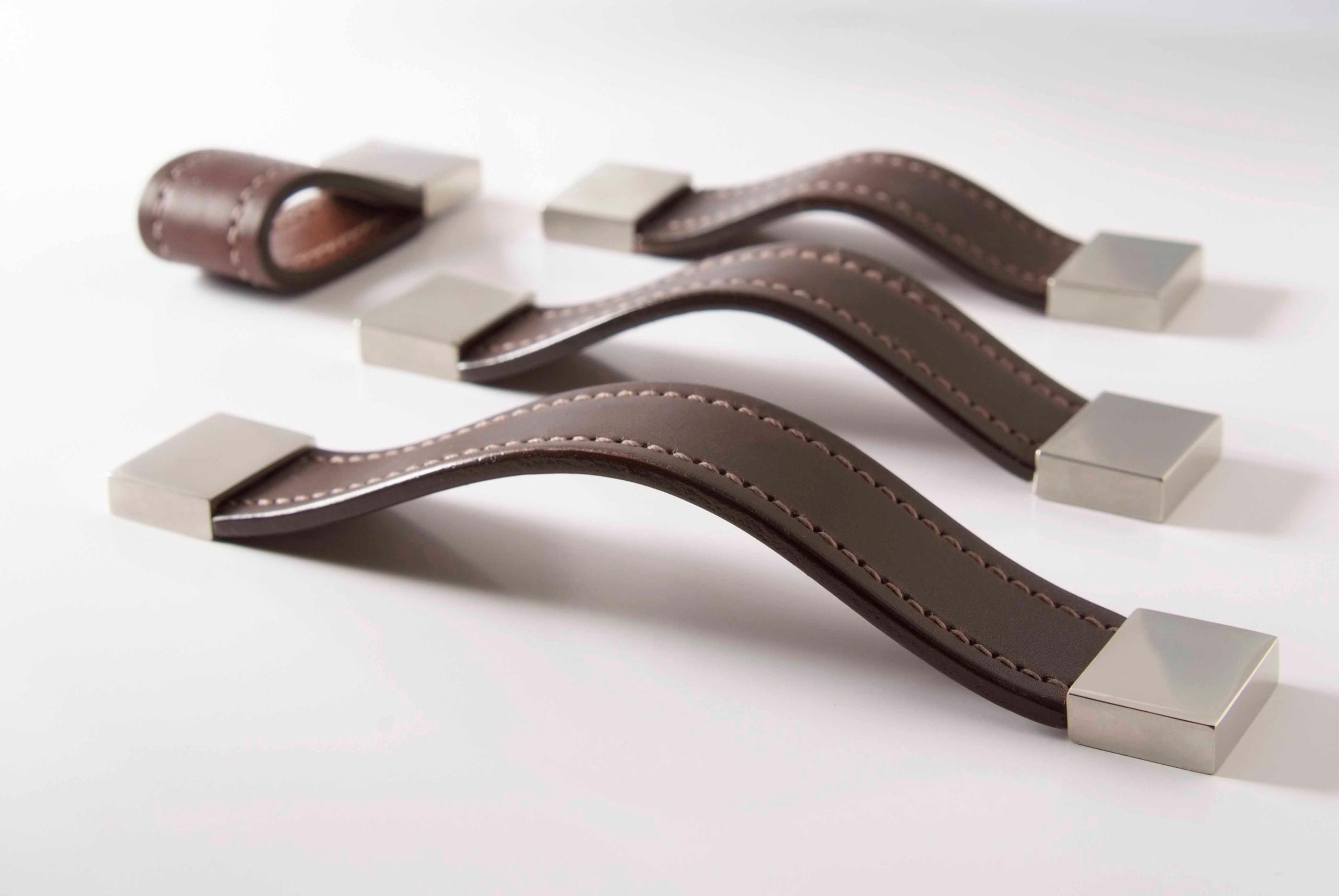 Square Strap (Stitched) Leather Cab Handle U1684- Square Loop (stitched ...