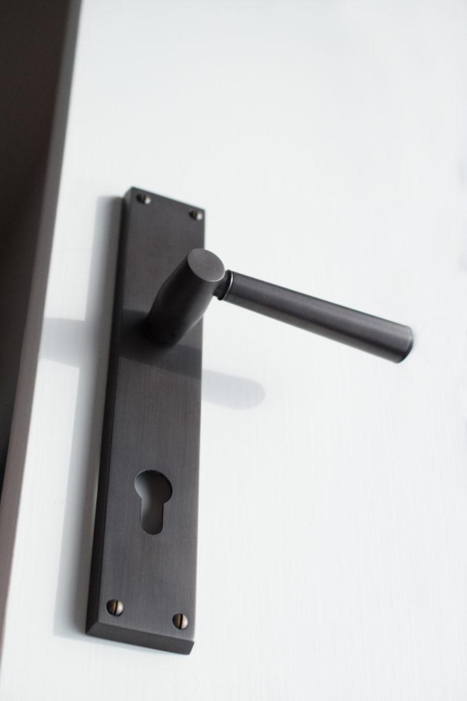 Tube Solid Door Lever on rectangle Back Plate S1658_Vintage Patina (2 ...