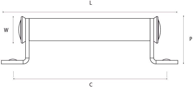 BARREL BRACKET SOLID HAMMERED - Turnstyle Designs