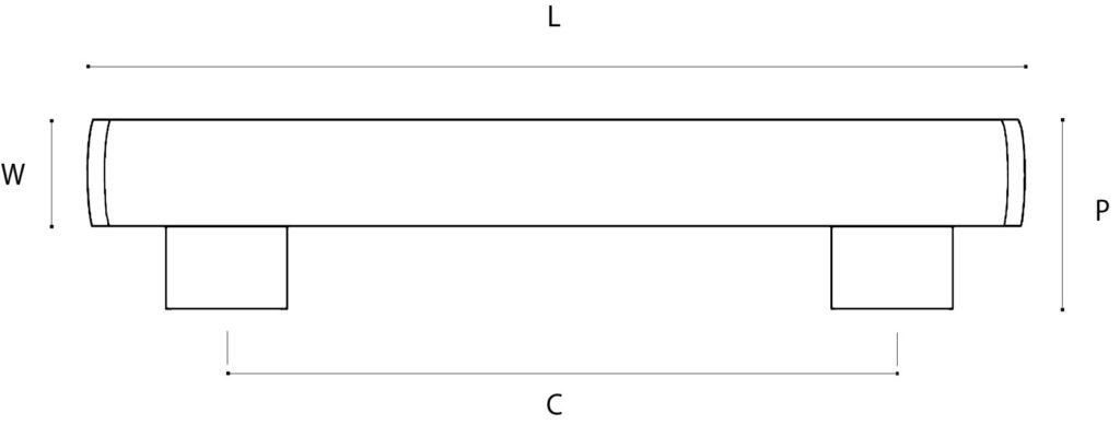 COFFIN LEG SCROLL PART HAMMERED SOLID - Turnstyle Designs