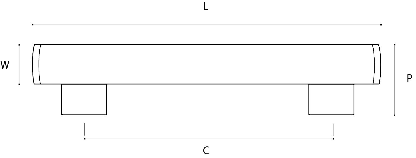 COFFIN LEG SCROLL PART HAMMERED SOLID - Turnstyle Designs